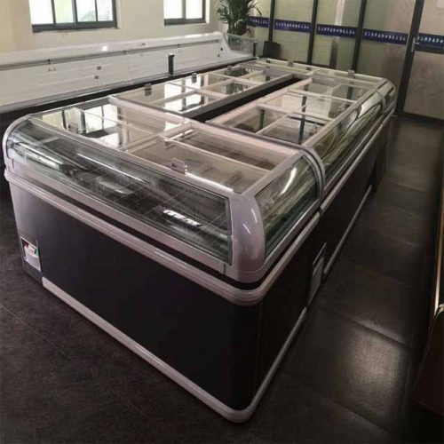commercial frozen food freezer combined island chiller refrigeration ...