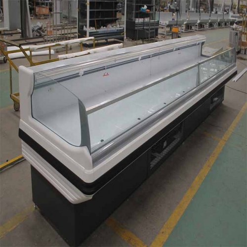 Air Cooling Fresh Meat Display Refrigerator Commercial Open Front Meat ...