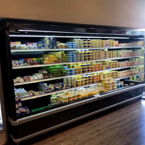 open air curtain refrigerator grocery open display cooler vertical open ...